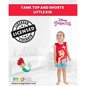 Disney Princess Ariel Toddler Girls Tank Top French Terry Shorts Set 5T