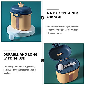 Kisangel 1 Set Baby Formula Dispenser Milk Box Baby Snack Containers Spill Proof with Lid for Fruits, Snacks and Nuts