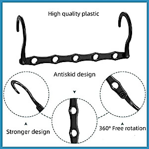 LONPECT Foldable Clothes Hangers for Room Organization, Multi-Functional Hanger Room Organizers with 5 Holes, 360° Rotation, Hangers Space Saving and Apartment Essentials