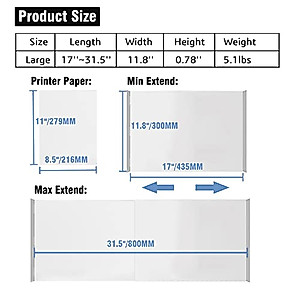 LOCVCDA Adjustable Closet Shelf Organizer, Heavy-Duty Metal Tension Shelf, Expandable Locker Shelf for Cabinet Wardrobe Cupboard Kitchen Bathroom Laundry Room (Large - 1Pack)