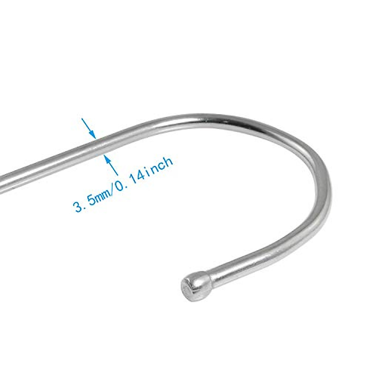 WHYHKJ 12pcs 4.7 Inches Extra Large S Shape Hooks Heavy-Duty Stainless Steel Hanging Hooks Pot Pan Hanger Clothes Storage Rack Tool Kitchen Tools