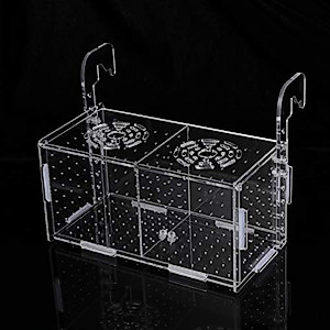Balacoo Aquarium Fish Breeding Box - Transparent Acrylic Fish Tank Isolation Hatchery Hanging Incubator for Shrimp Clownfish Baby Fishes (Hook 201011cm)