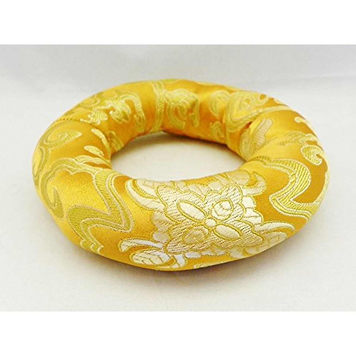 F795 Silk Brocade Cushion Pillow for Tibetan Singing Bowl Handmade in Nepal