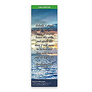 Christian Bookmark with Bible Verse, Pack of 25, Salvation Themed, Behold, I Stand at the Door and Knock, Revelation 3:20