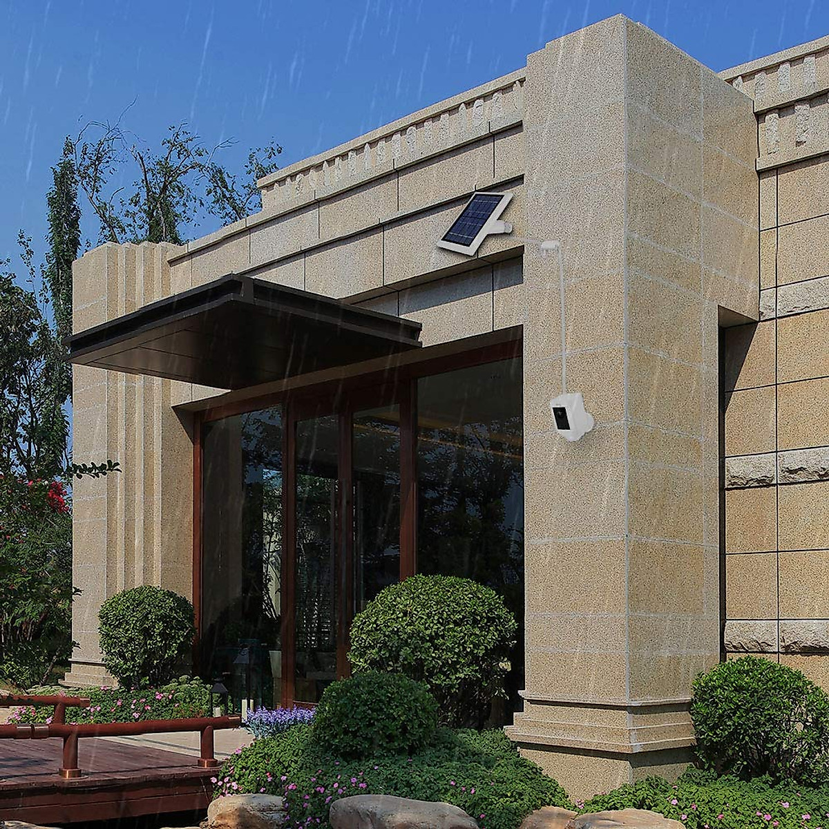 8.2ft Weatherproof DC Extension Cord for Ring Spotlight Cam Battery Solar Panel for Maximum Sunlight Exposure