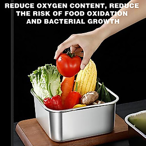 Stainless Steel Food Storage Containers with Handle Leak Proof & Airtight Lids For Kitchen,Meal Prep Lunch Box,Dishwasher Safe,Oven/Freezer/Microwave,Meal Prep Containers Reusable & Stackable (1700ML)