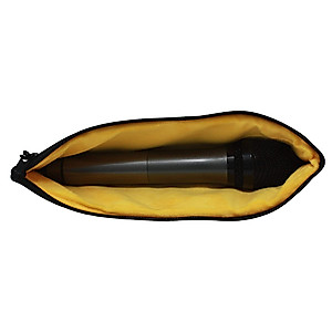LOUDmouth Long Zippered Pouch for Large Wireless Microphones | Mic Bag | 12.5" x 4" (1 Pack)