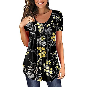 Casual Black Shirts for Women Misses Blouses wpmen's Tops Tops Womens Blouse Size 18 Green v Neck Tank top XL Boho Womens t Shirts