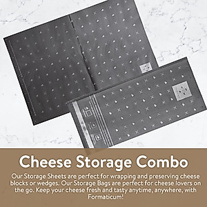 Formaticum Reusable Storage Bundle - Includes Reusable Cheese Storage Bags and Reusable Cheese Storage Sheets, Gift for Charcuterie Board Presentation and Food Tasting Events