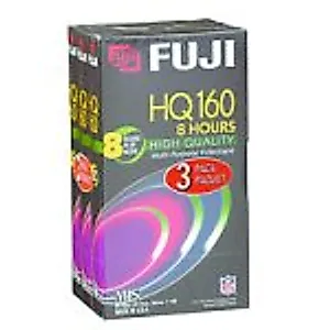 Fuji HQ T-160 Recordable VHS Cassette Tapes (3 pack) (Discontinued by Manufacturer)