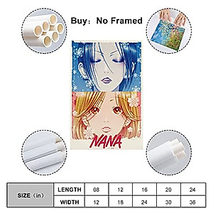 AZRASH Anime Nana Poster Canvas Gifts Wall Art Posters Print Modern Bedroom Decor 12x18inch(30x45cm)