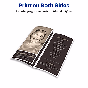 Avery Printable Tri-Fold Brochures with Mailing Seals, 8.5" x 11", Matte White, 100 Blank Brochure Paper for Inkjet Printers (08324)