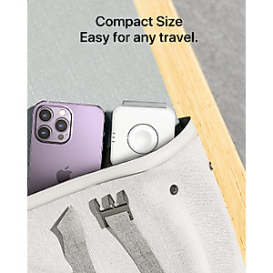 Intoval Foldable Wireless Charger, Magnetic 3 in 1 Charging Station, Fast Wireless Charging for Travel, for iPhone 15/Pro/Max/14/Pro/Max/Plus, Apple Watches, AirPods 3/Pro 2(M3,White)