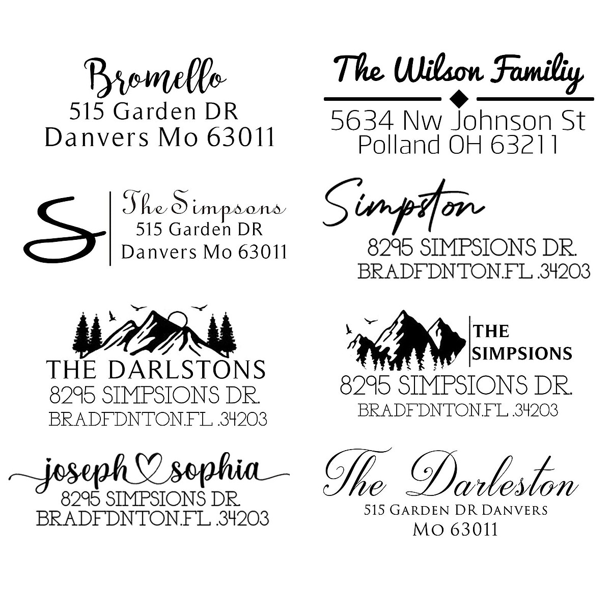 LINMAGCO Personalized Return Address Labels Clear 500 Pcs Mail Labels for Envelopes Weddings Self Adhesive Rectangle Elegant Name Stickers…