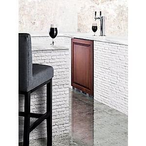 Summit Appliance SBC682PNRTWIN Panel Ready 24" Wide Built-in Kegerator, Panels Not Included, 5.6 cu.ft Capacity, Twin Tap System, Automatic Defrost, Digital Thermostat, Memory IC Function