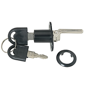 FMHXG 2PCS Drawer Lock Cabinet Lock Core with Key Desktop File Suitable for Wardrobes Furniture Storage Cabinets Display Cabinets Alloy Black