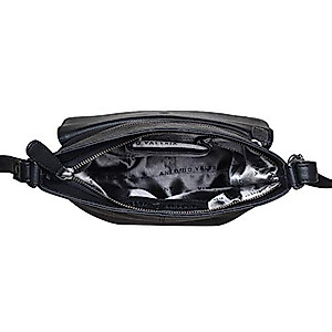 ANTONIO VALERIA Piper Grainy Napa Black Premium Leather Crossbody Bag