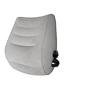 SPICLY Travel Pillow Multi-Purpose Push-Type Inflatable Waist Pillow Portable Travel Office PVC Flocking Pillow Leg Cushion Waist Support