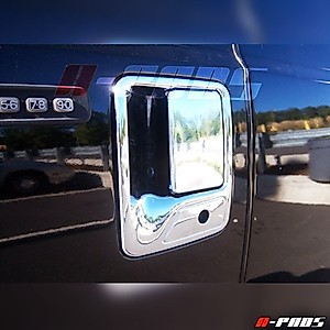A-PADS Compatible with(Just overlay Stick on, NOT for SNAP in Replacement) 4 Chrome Door Handle Covers for 1999-2016 Ford F250 F350 F450 + SUPER DUTY - without Passenger Keyhole