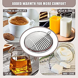 Coffee Mug Warmer, Mug Warmer with 4 Hour Auto Shut Off, 3 Heat Setting Coffee Warmer for Desk, Cup Warmer Powered by USB Candle Warmer Portable Perfect for Travel, Work, Home (Grey)