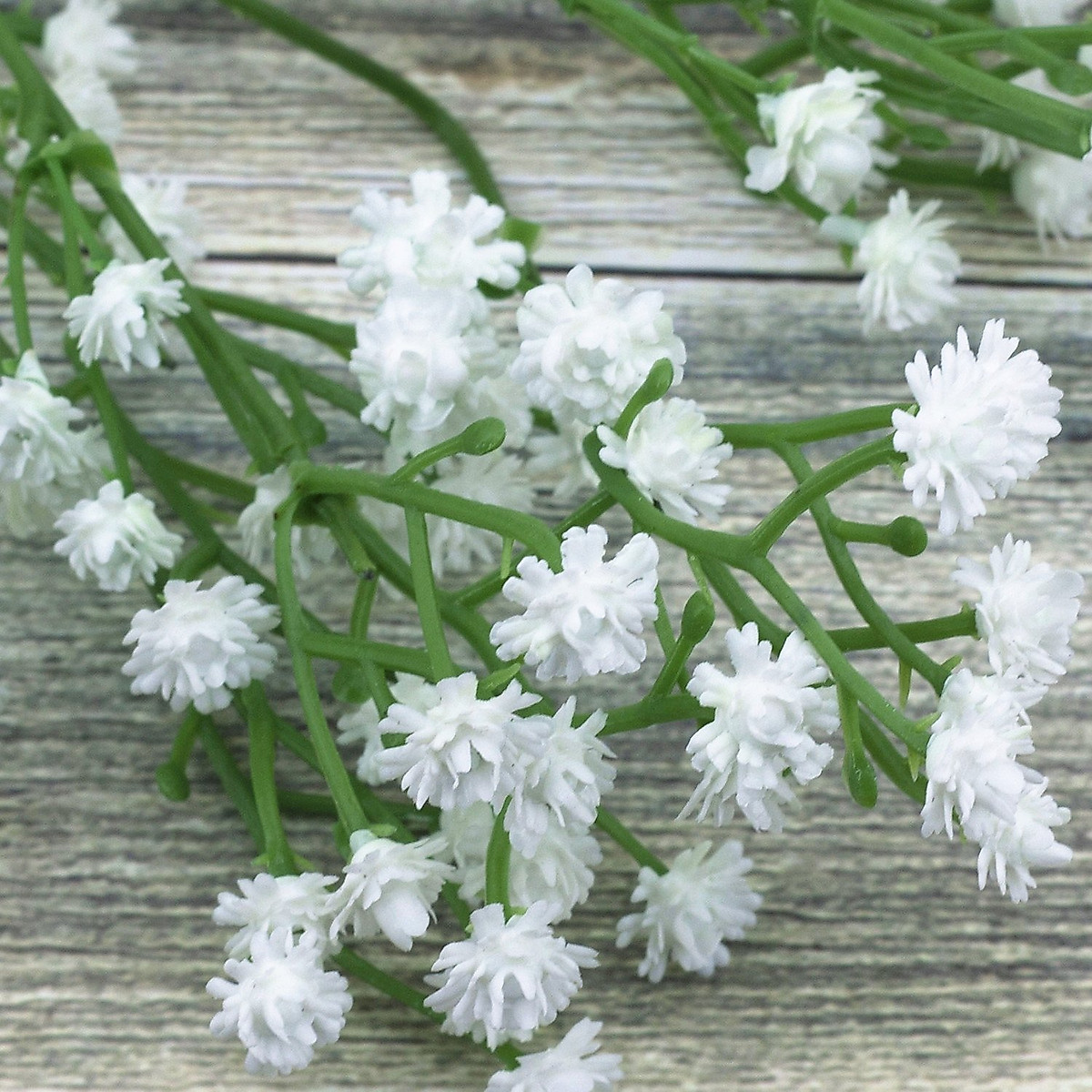 Baby Breath, Gypsophila Artificial Fake Silk Plants, Real Touch Flowers DIY Home Garden for Wedding Party Decoration, Idea Present for Thanksgiving, Halloween, Christmas, New Year (White), 10Pcs