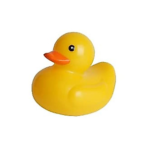 INFANTMOM - Floating Bath Ducks with Temperature Indicator for Toddlers, Safety Bathtub Rubber Shower Swimming Yellow Ducky Toy for Infant, Baby and Kids. Clean and Safe Toy (Kid Duck)