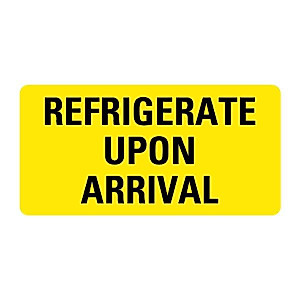 LabelValue.com | REFRIGERATE UPON ARRIVAL Medical Labels LV-MQC12