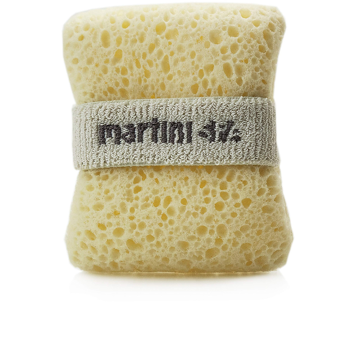 MartiniSPA Exfoliating Body & Shower Sponge with Soap Pocket. All Natural Italian Deep Cleansing Sponge with Soap Saver Pouch & Hand Strap for Men & Women - Use in Shower or Bath - 2 Units/Beige Color