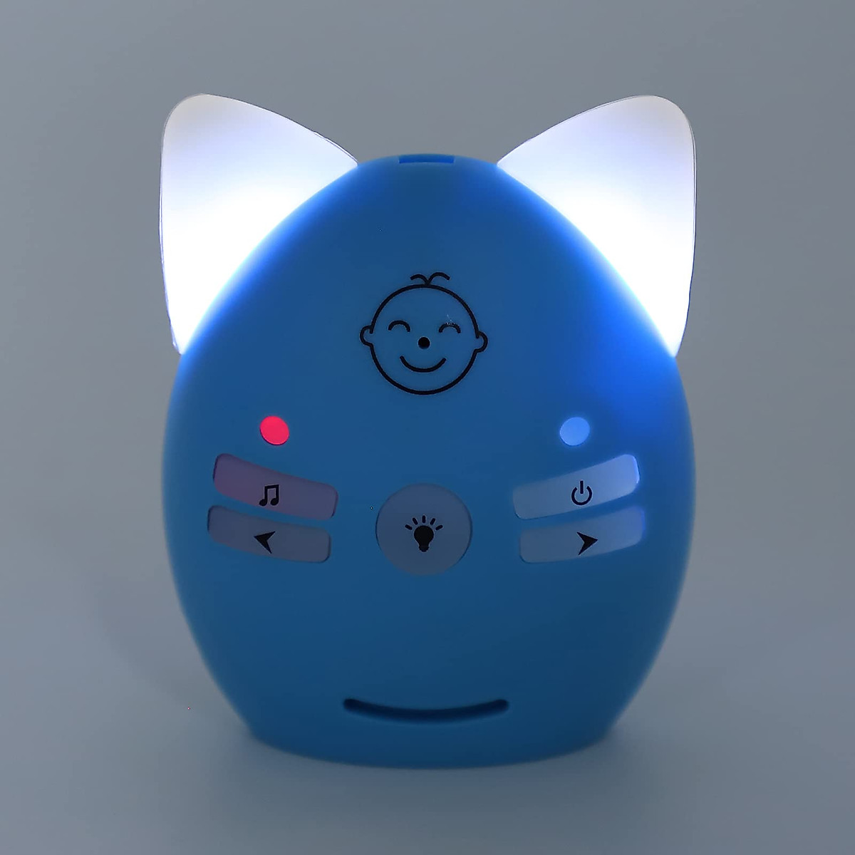 Wene Baby Sound Monitor, Blue Audio Baby Monitor Night Light for Home for Baby Sleeping for Elderly Two Way Talk(American Standard (100-240V))