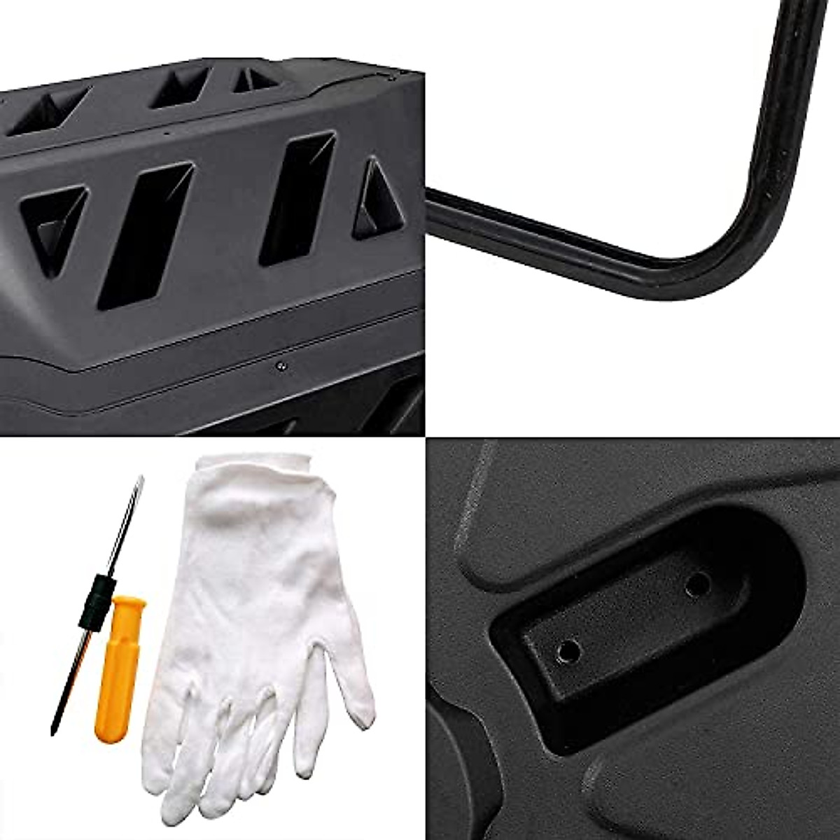 Large Composting Tumbler 43 Gallon Capacity Composter Dual Chamber BPA Free Compost Bin Outdoor Rotating Garden Yard Waste Bins