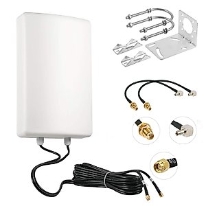 11dBi High Gain 4G LTE 5G Waterproof Dual Polarized MIMO Antenna with Dual 5 Meter Cable SMA/TS9 Connector for Netgear Nighthawk M6/M6 Pro, M5/MR5100, M1/MR1100, MiFi Mobile Hotspot Router, Eifagur