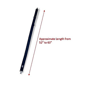 Modern Culture Firefighter EMS Radio Strap (52in. to 63in.), Tactical, Adjustable, Multi- Use, EMS, Firefighter, Police, Ranger, First Responder (Black)