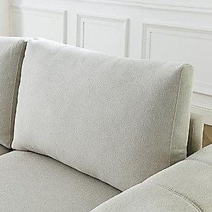 Verfur Convertible Modular Sectional Sofa, 132.25" Free Combination Oversized Couch with Removable Backrest, 4 Seater Upholstered Comfy Corner Sofa&Couches for Living Room Furniture Sets