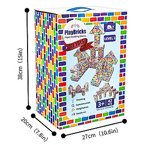 Deluxe Jumbo Cardboard Blocks 42-Pack Extra-Thick Cardboard Building Blocks Mini Whale Paper Brick Toy