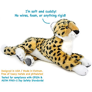 TigerHart Casey The Cheetah - 12 Inch (Tail Measurement not Included) Stuffed Animal Plush