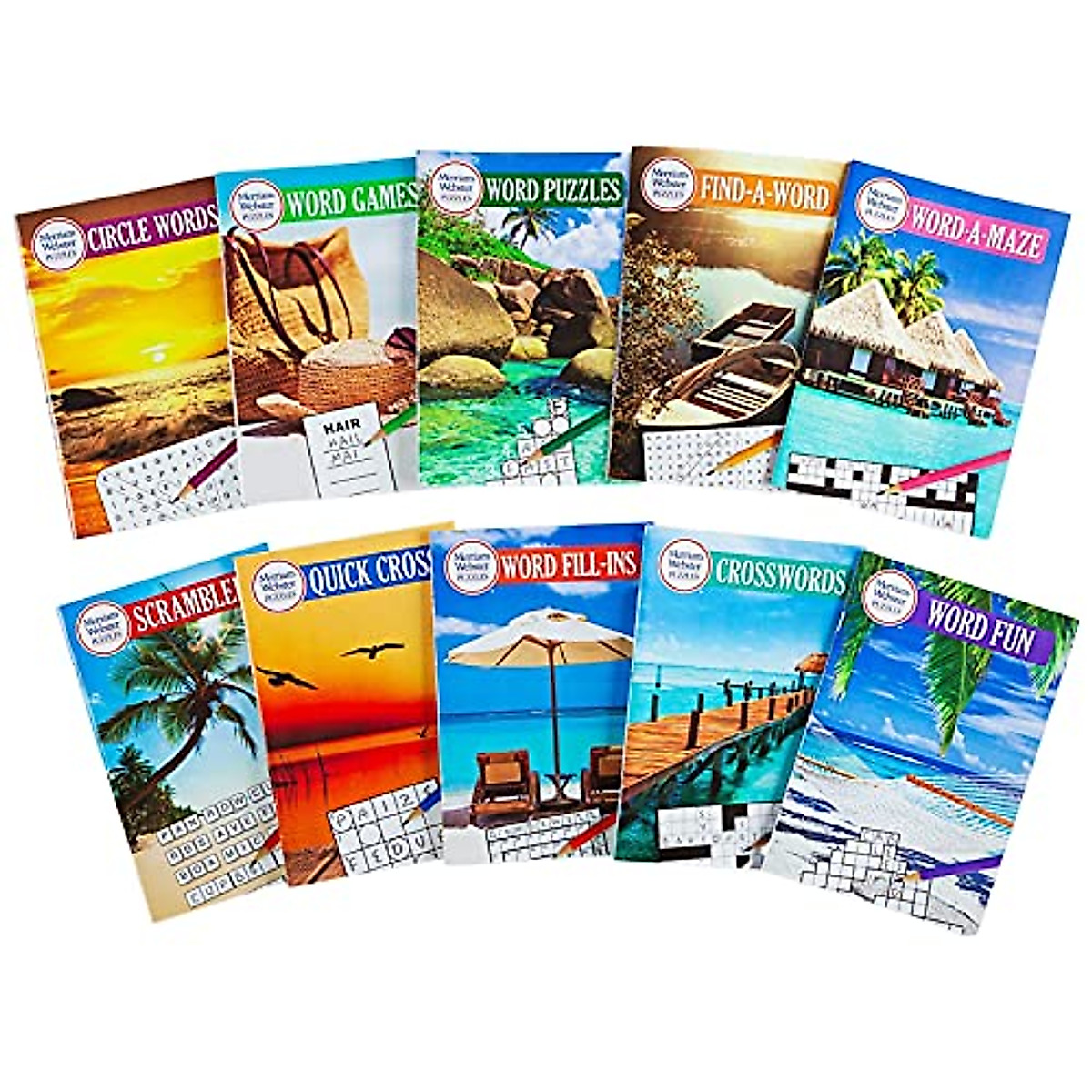 Merriam-Webster Puzzles 10 Booklet Set (Brain Games)