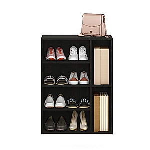 Furinno Andrey 4-Tier Multipurpose Storage Shelf, Espresso