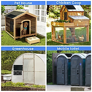 Solar Panel Fan Kit, JINHOMSOLAR 10W Dual Fan with 6.5Ft/1.9 m Cable for Small Chicken Coops, Greenhouses, Doghouses,Sheds,Pet Houses, Window Exhaust