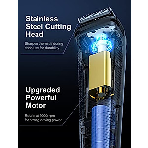 Beard Trimmer Hair Clipper for Men, All-in-One Men’s Grooming Kit with Cordless Rechargeable Hair Trimmer Nose Trimmer Electric Shaver, Stainless Steel Blades for Painless Facial & Body Hair Removal