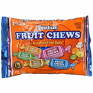 Tootsie Fruit Rolls, Assorted Fruity Flavored, 0.81 lb - PACK OF 2