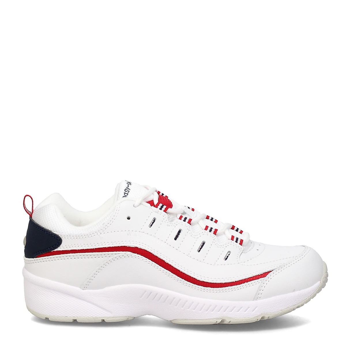 Easy Spirit Women's Romy Sneaker, White/Red, 8.5 Wide