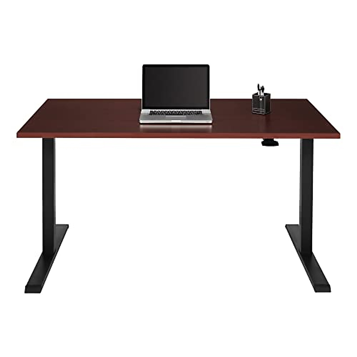 Realspace® Magellan Pneumatic Height-Adjustable Standing Desk, 60"W, Cherry