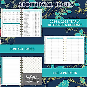 2024 Planner - Planner 2024, Jan.2024 - Dec.2024, 6.4" x 8.5", 2024 Planner Weekly and Monthly, Calendar Planner with Inner Pocket, Elastic Closure, Spiral Bound