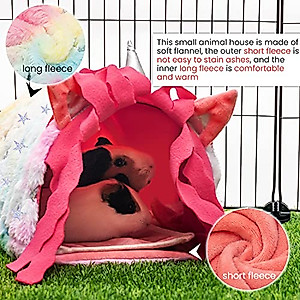 Guinea Pig Hideout - Fleece Tunnel House Cage Accessories for Rat Hamster Hedgehog Chinchilla Small Animal - Playing Sleeping Hunting Resting Washable Tube Bedding Habitats