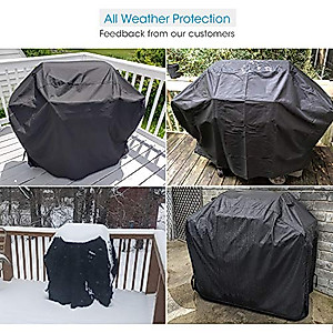 Unicook Grill Cover 60 Inch, Heavy Duty Waterproof Gas Grill Cover, Fade and UV Resistant BBQ Cover, Durable and Convenient Barbecue Cover, Compatible with Weber Char-Broil Nexgrill and More Grills