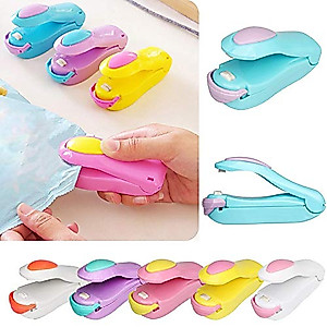 Mini Bag Sealer,Food Sealer Machine,Handheld Heat Sealer with Magnet & Battery Powered,Household Mini Portable Hand Press Heat Plastic Bag Snack Sealing,Portable Sealing Tool for Easter Candy Gift Bag