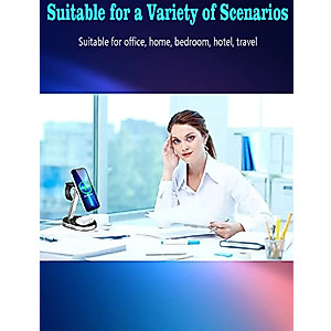 Aluminum Alloy 3 in 1 Magnetic Wireless Charging Station,Fast Wireless Charging Compatible with Magsafe Charger Stand for iPhone 14 13 12 Pro/Pro Max/Mini/14 Plus,Apple Watch 8 7 SE 6 5 4 3 2,Airpods