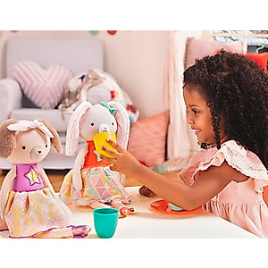 B. toys- B. softies- 15" Plush Bunny- Soft Stuffed Animal for Baby, Toddler, – Orange & Pastel Outfit- Washable Rabbit- Tippy Toes- Becky Bunny- 0 Months +