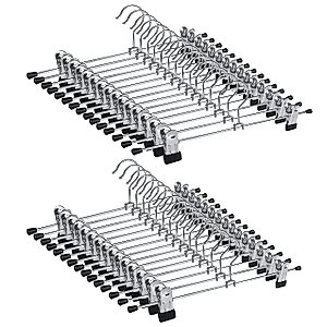 Skirt Hangers 30Pack Pants Hangers with Clips Trouser Clothes Hangers