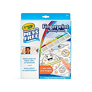 Crayola Color Wonder Mess Free Fingerprint Ink Painting Activity Set, Finger Painting Alternative, Toddler Coloring, Travel Activity, Gift for Toddlers